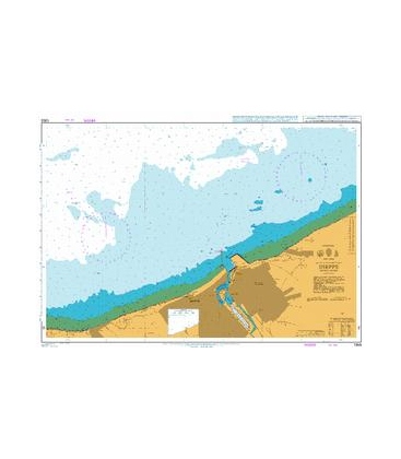 British Admiralty Nautical Chart 1355 Dieppe