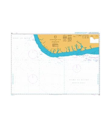 British Admiralty Nautical Chart 1386 Pennington River to Opobo River