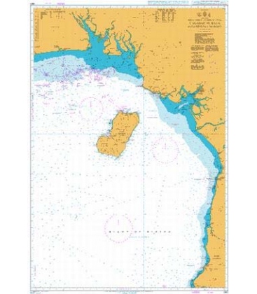 British Admiralty Nautical Chart 1387 Calabar to Bata including Isla de ...