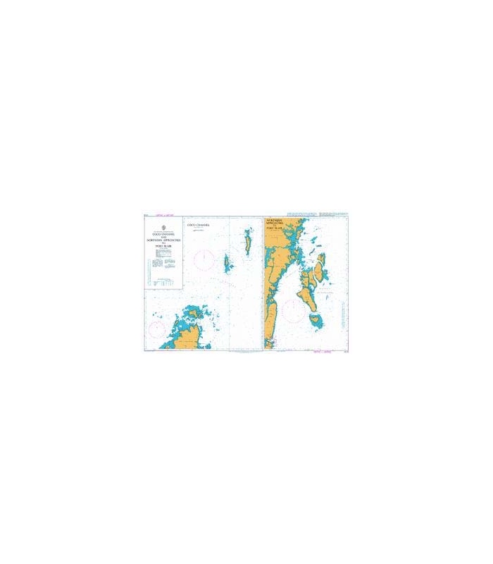 British Admiralty Nautical Chart 1419 Coco Channel and Northern ...