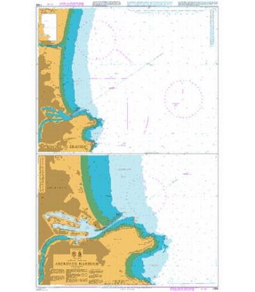 British Admiralty Nautical Chart 1446 Aberdeen Harbour