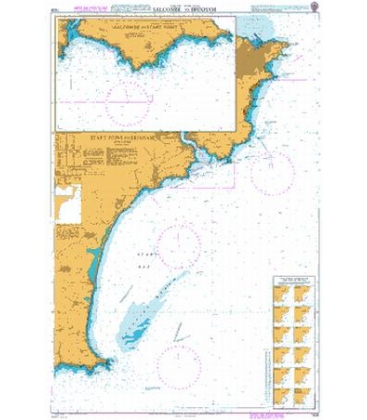 British Admiralty Nautical Chart 1634 Salcombe to Brixham