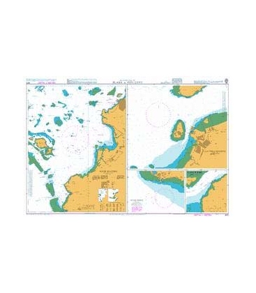 British Admiralty Nautical Chart 1670 Plans in Viti Levu