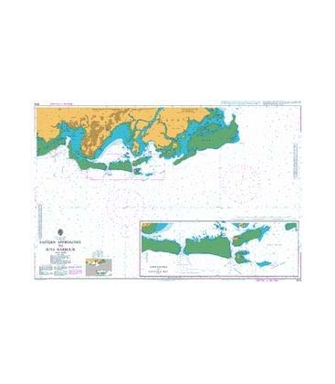 British Admiralty Nautical Chart 1674 Eastern Approaches to Suva Harbour