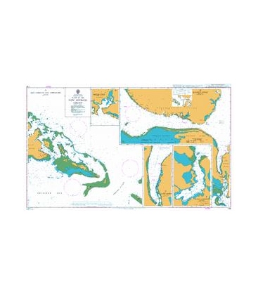 British Admiralty Nautical Chart 1735 Plans in the New Georgia Group