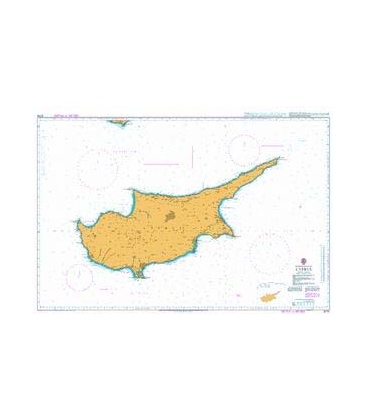 British Admiralty Nautical Chart 2074 Cyprus