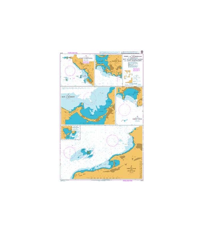 British Admiralty Nautical Chart 2079 Ports and Anchorages in Anguilla ...