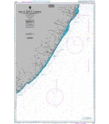 British Admiralty Nautical Chart 2087 Port St John's to Durban