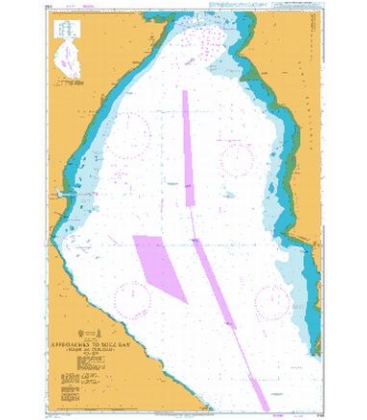 British Admiralty Nautical Chart 2133 Approaches to Suez Bay ( Bahr al ...