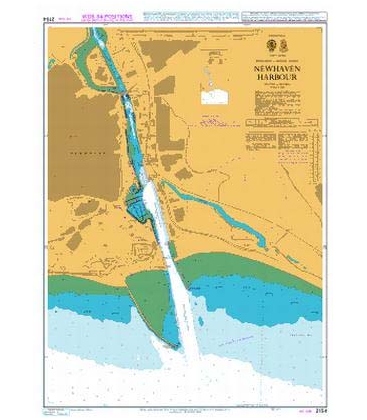 British Admiralty Nautical Chart 2154 Newhaven Harbour