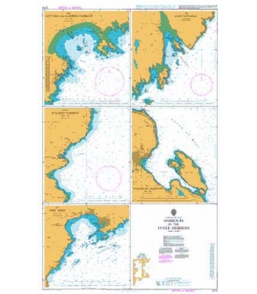 British Admiralty Nautical Chart 2474 Harbours and Passages in the ...