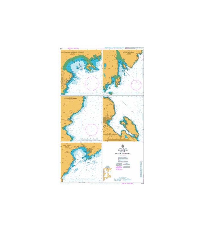 British Admiralty Nautical Chart 2474 Harbours and Passages in the ...