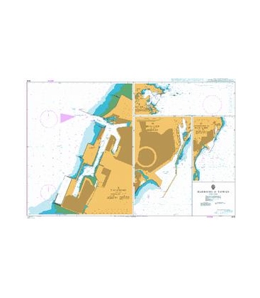 British Admiralty Nautical Chart 2618 Harbours in Taiwan