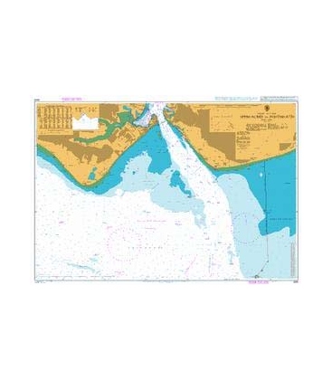 British Admiralty Nautical Chart 2625 Approaches to Portsmouth