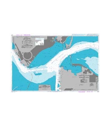 British Admiralty Nautical Chart 2813 Hampton Roads and Newport News