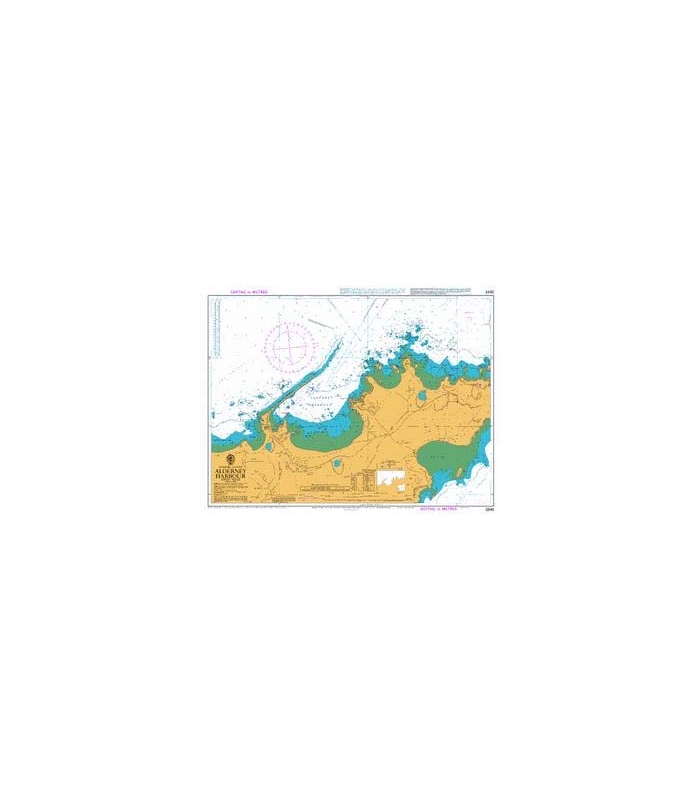 British Admiralty Nautical Chart 2845 Alderney Harbour
