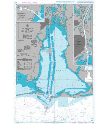British Admiralty Nautical Chart 3150 Mobile Bay
