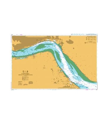 British Admiralty Chart 3497 River Humber Immingham to Humber Bridge