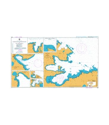 British Admiralty Nautical Chart 3587 Harbours and Anchorages in South ...