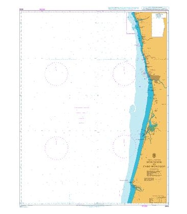British Admiralty Nautical Chart 3634 Montedor to Cabo Mondego