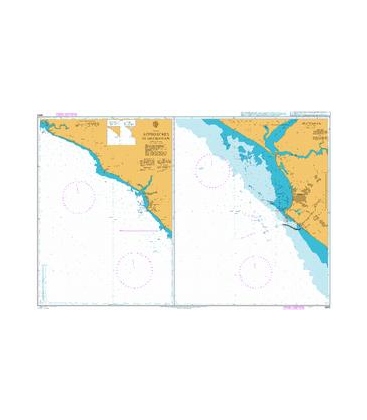 British Admiralty Nautical Chart 3648 Approaches to Buchanan