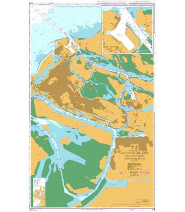 BA Nautical Chart 3715 Abu Dhabi (Abu Zaby), Sas an Nakhl and Musaffah
