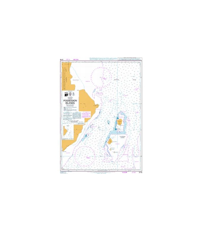 British Admiralty Nautical Chart 3716 Possession Islands