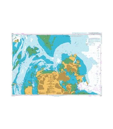 British Admiralty Nautical Chart 3737 Approaches to Bahrain