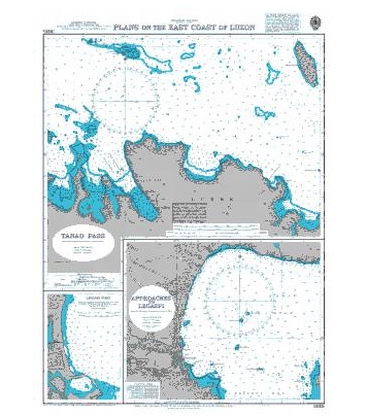 British Admiralty Nautical Chart 3815 Plans on the East Coast of Luzon
