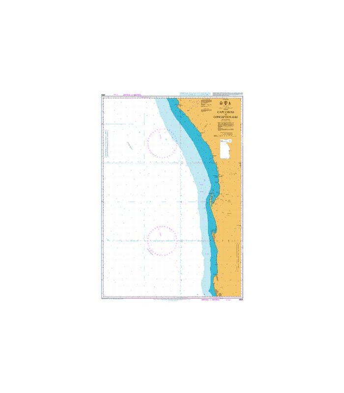 British Admiralty Nautical Chart 3859 Cape Cross to Conception Bay