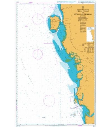 British Admiralty Nautical Chart 3944 Pulau Pinang to Kepulauan Sembilan