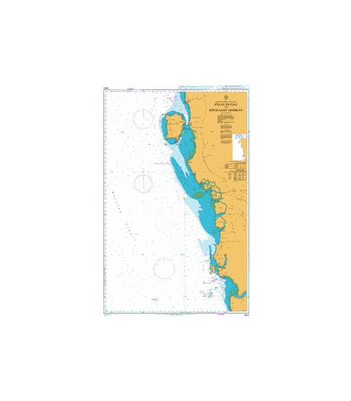British Admiralty Nautical Chart 3944 Pulau Pinang to Kepulauan Sembilan