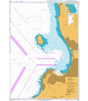 British Admiralty Nautical Chart 4148 Approaches to Table Bay