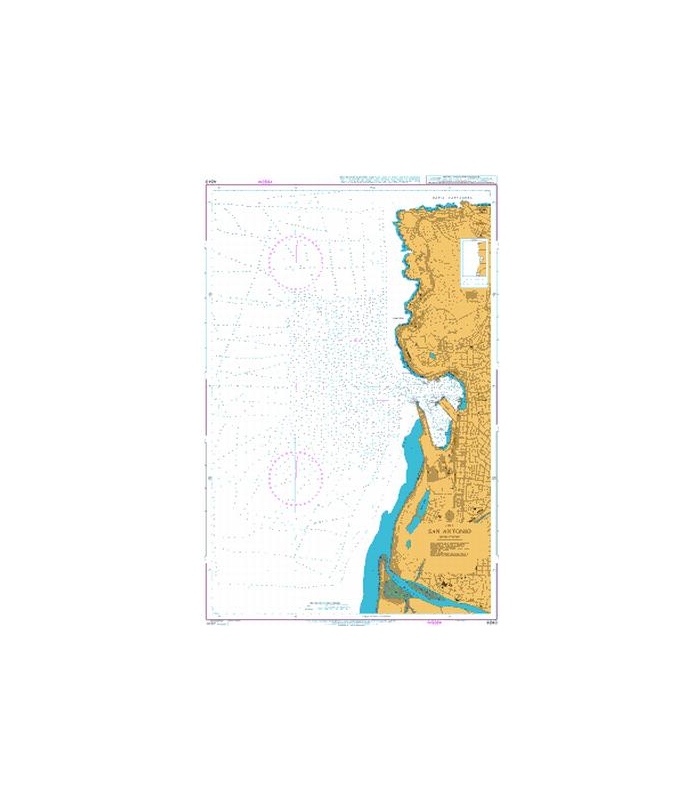 British Admiralty Nautical Chart 4243 San Antonio
