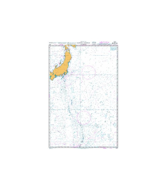 British Admiralty Nautical Chart 4510 Eastern Portion of Japan