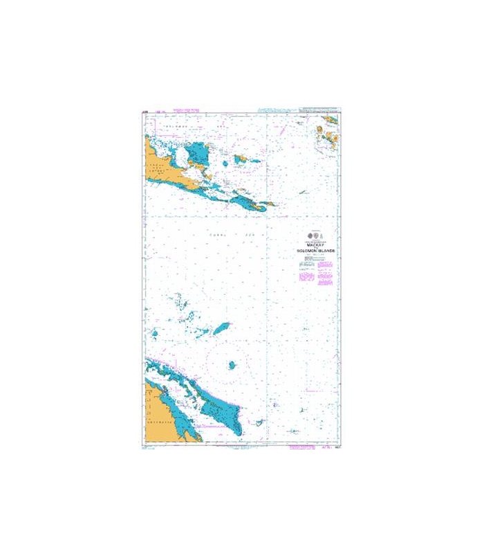 British Admiralty Nautical Chart 4621 Mackay to Solomon Islands