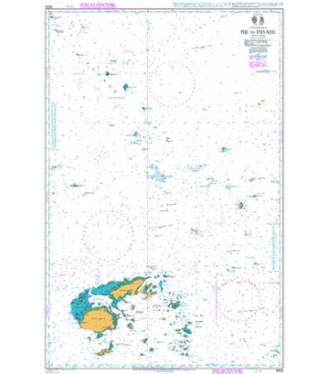 British Admiralty Nautical Chart 4632 Fiji to Tuvalu