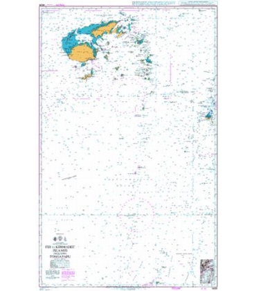 BA Nautical Chart 4638 Fiji to Kermadec Islands including Tongatapu