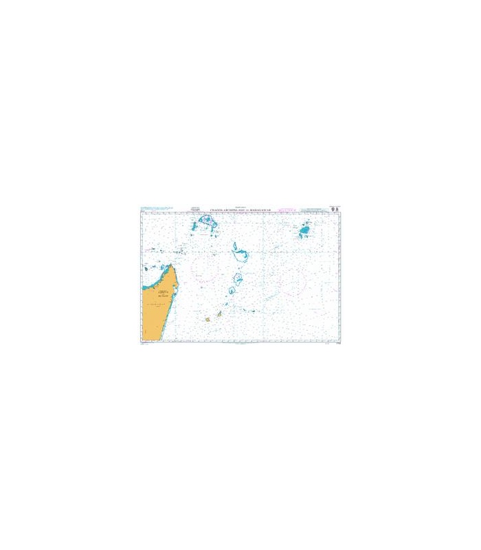 British Admiralty Nautical Chart 4702 Chagos Archipelago to Madagascar