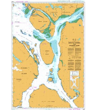 British Admiralty Nautical Chart 4940 Grenville Channel to/A Chatham Sound