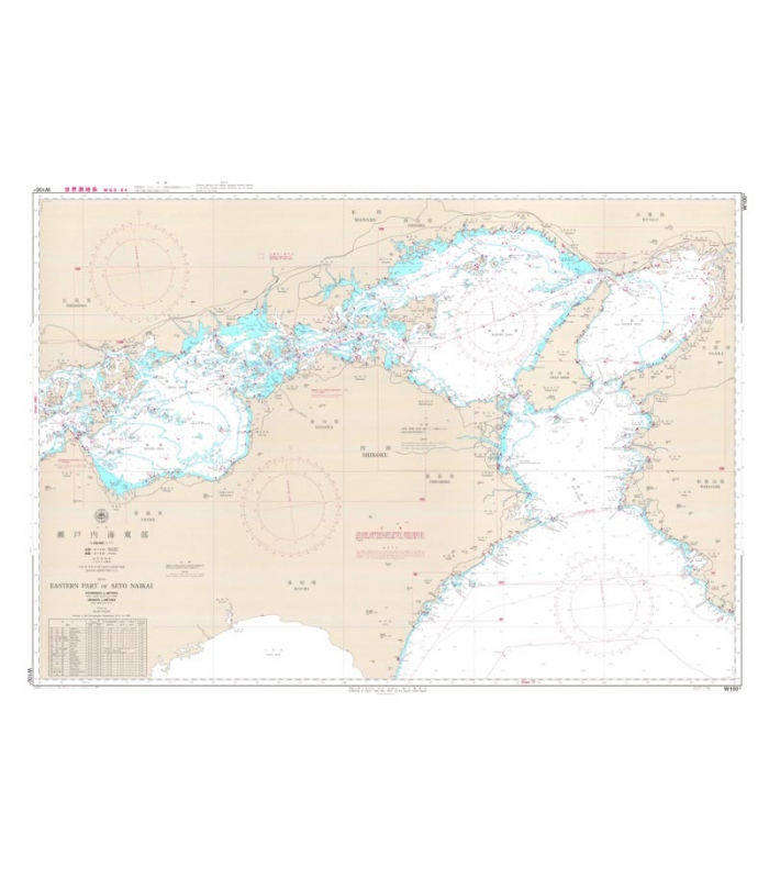 Japan Hydrographic Association (JHA) Nautical Chart W100A Eastern Part ...