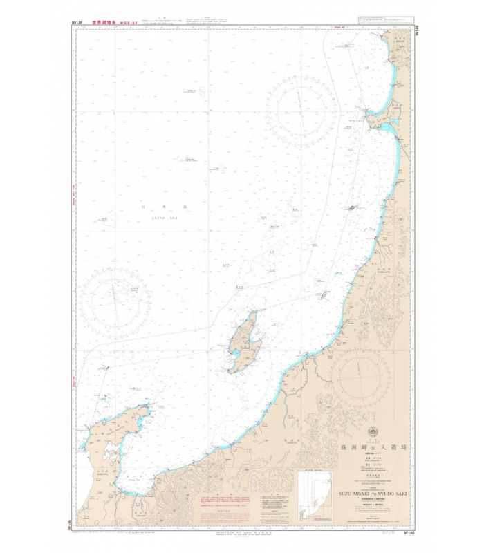 Japan Hydrographic Association (JHA) Nautical Chart W146 Suzu Misaki to ...