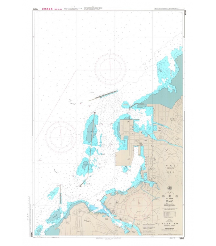 Japan Hydrographic Association (JHA) Nautical Chart W243 Naha Ko