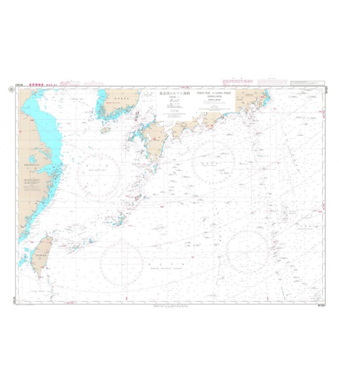 JHA Nautical Chart W1001 Tokyo Wan to Luzon Strait