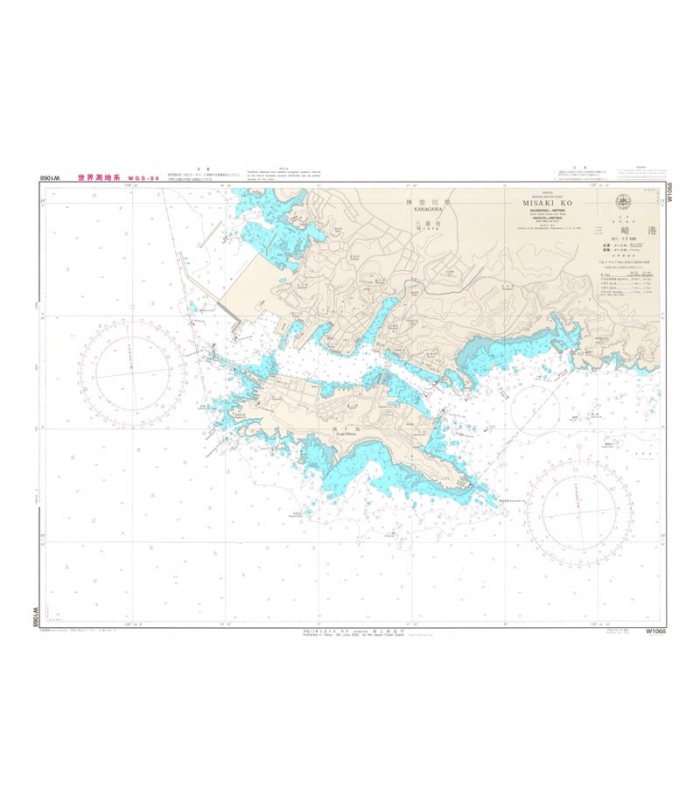 Japan Hydrographic Association (JHA) Nautical Chart W1068 Misaki Ko