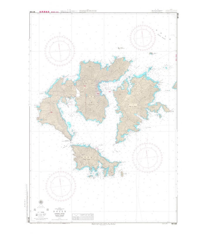 Japan Hydrographic Association (JHA) Nautical Chart W1189 Dozen