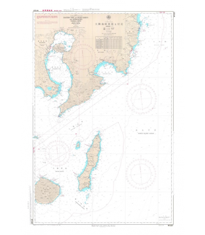 Japan Hydrographic Association (JHA) Nautical Chart W1221 Eastern Part ...