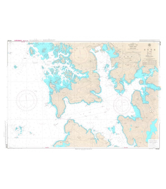 Japan Hydrographic Association (JHA) Nautical Chart W1233 Sasebo Ko