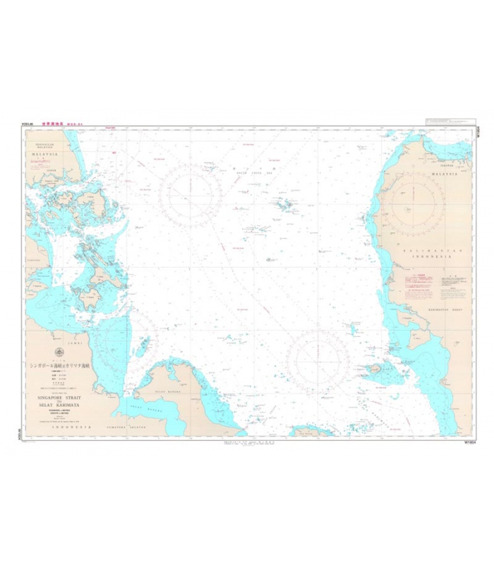 JHA Nautical Chart W1804 Singapore Strait to Selat Karimata