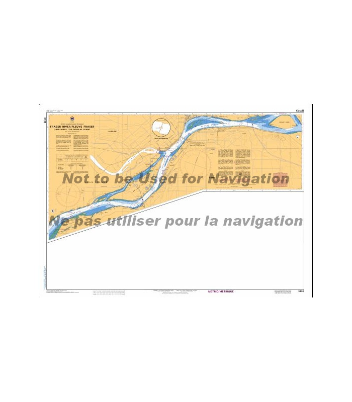 Canadian Nautical Charts Pacific Region 3490 Fraser River-Fleuve Fraser ...